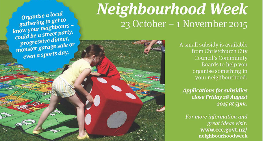 Neighbourhood Week 2015 | Christchurch City Libraries Ngā Kete Wānanga ...