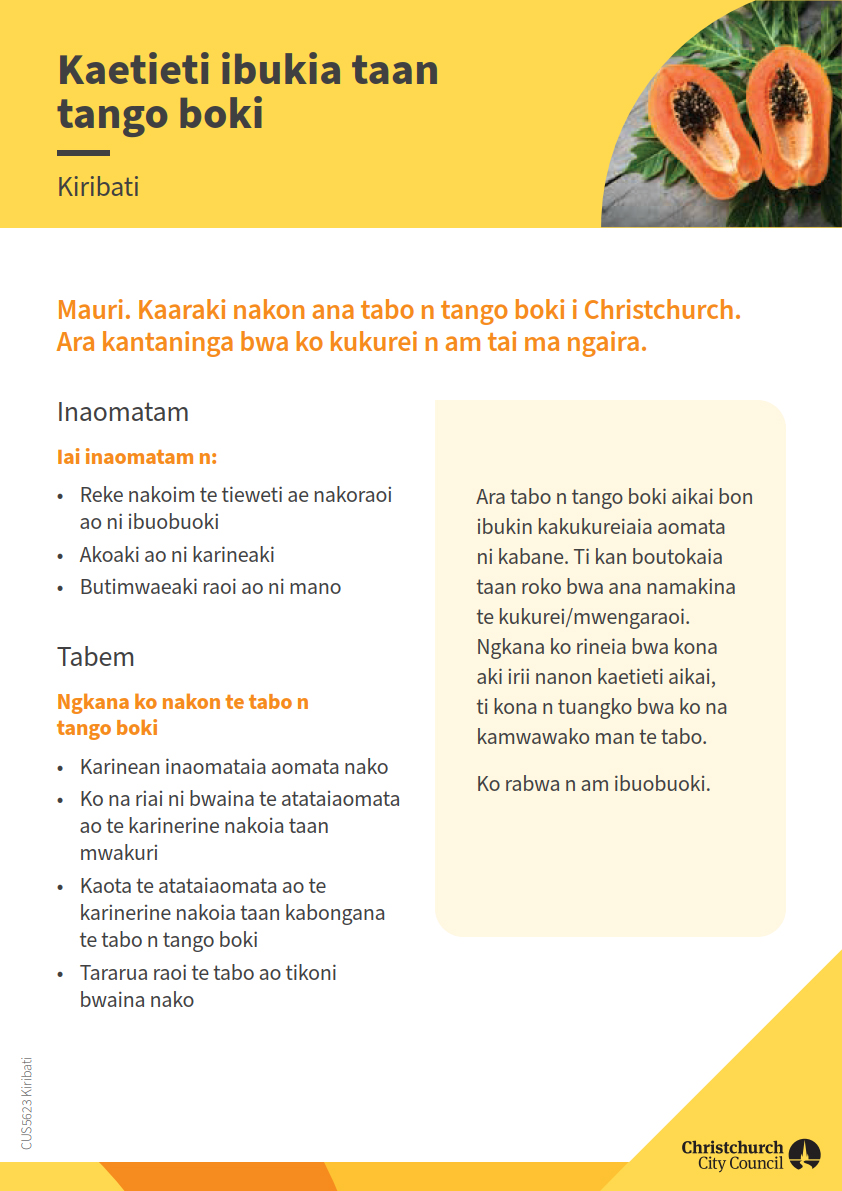 Customer code of conduct: Kiribati | Christchurch City Libraries Ngā ...